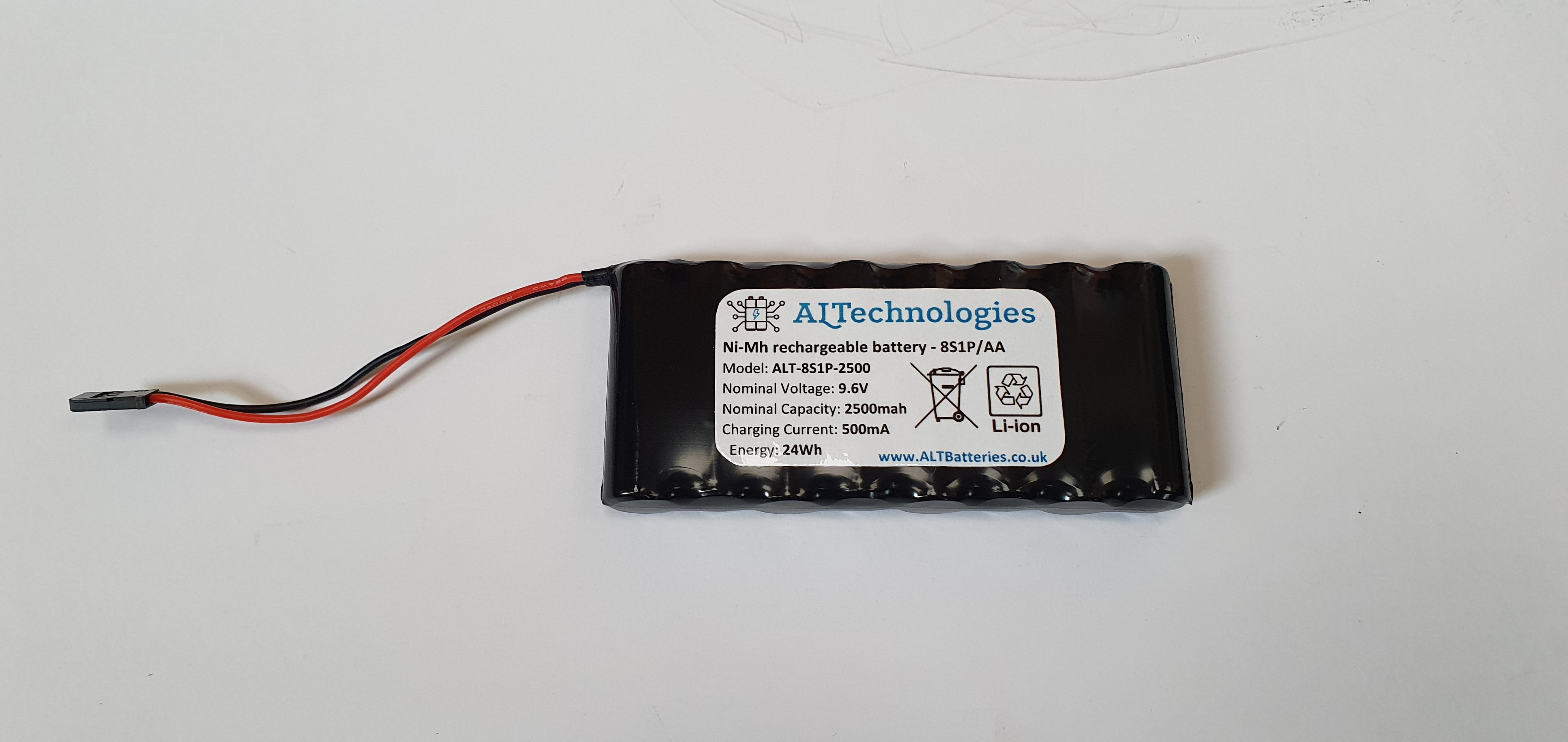 Angling Technics handset battery 8 cells - 9.6V 2500mAh