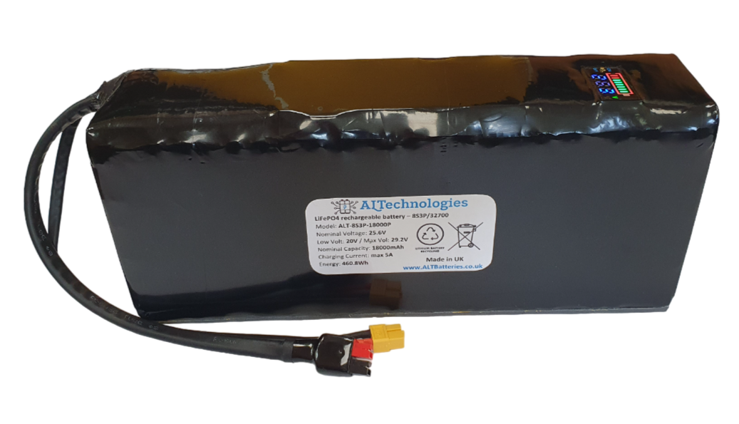 24V 18Ah LiFePo4 Battery Pack 8S3P with Charger, 40A BMS, for DIY, ebi ...