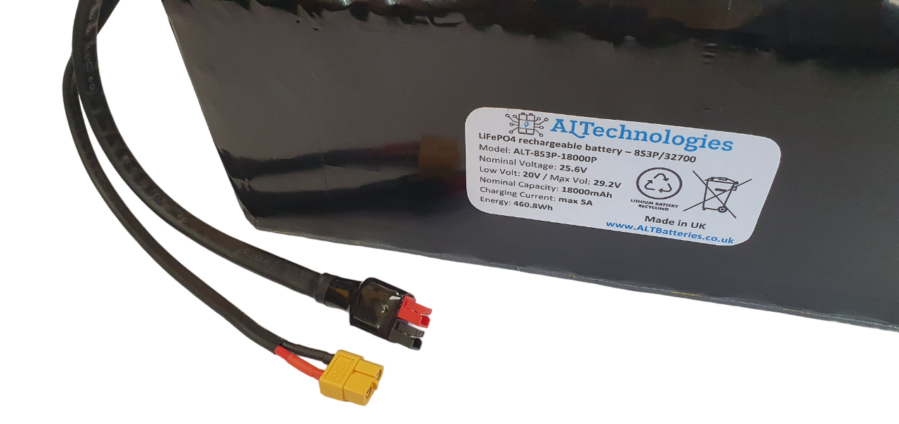 24V 18Ah LiFePo4 Battery Pack 8S3P with Charger, 40A BMS, for DIY, ebi ...