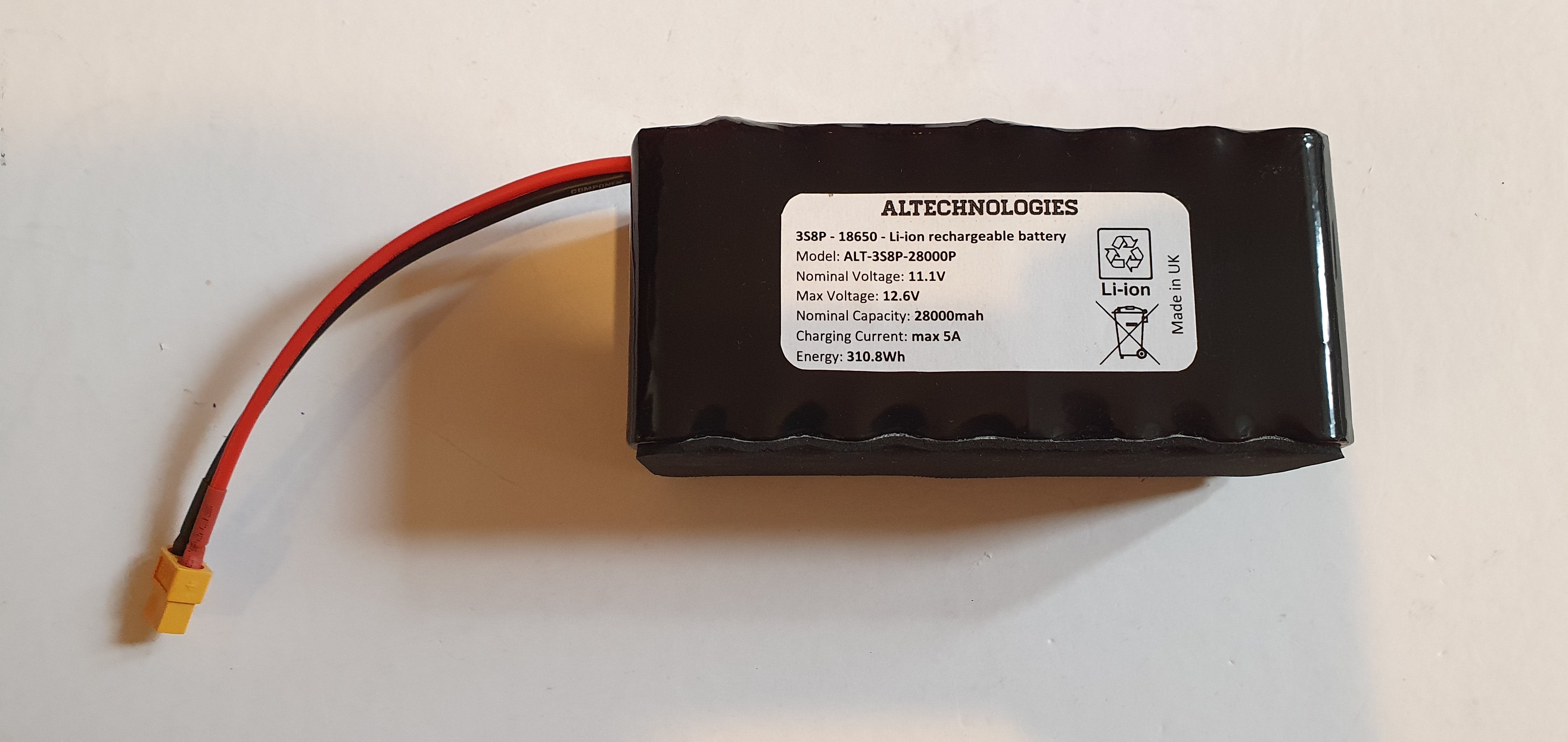 Viper bait boat - 12V Li-ion compatible battery pack , XT60