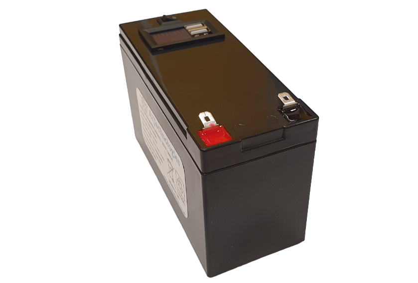 Waverunner MK3, MK4 & Atom 12V lithium battery with LED and USBs, volt