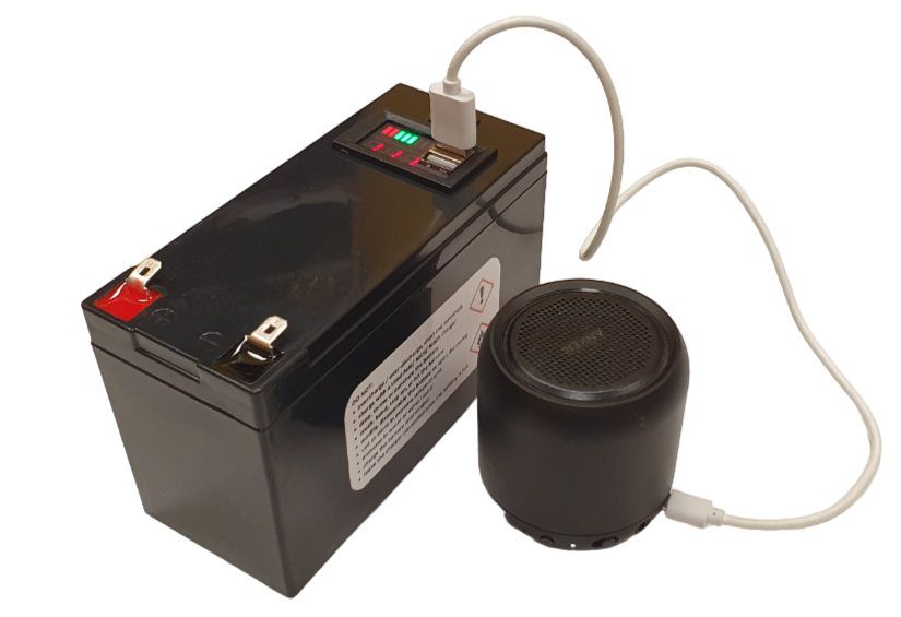 Waverunner MK3, MK4 & Atom 12V lithium battery with LED and USBs, volt