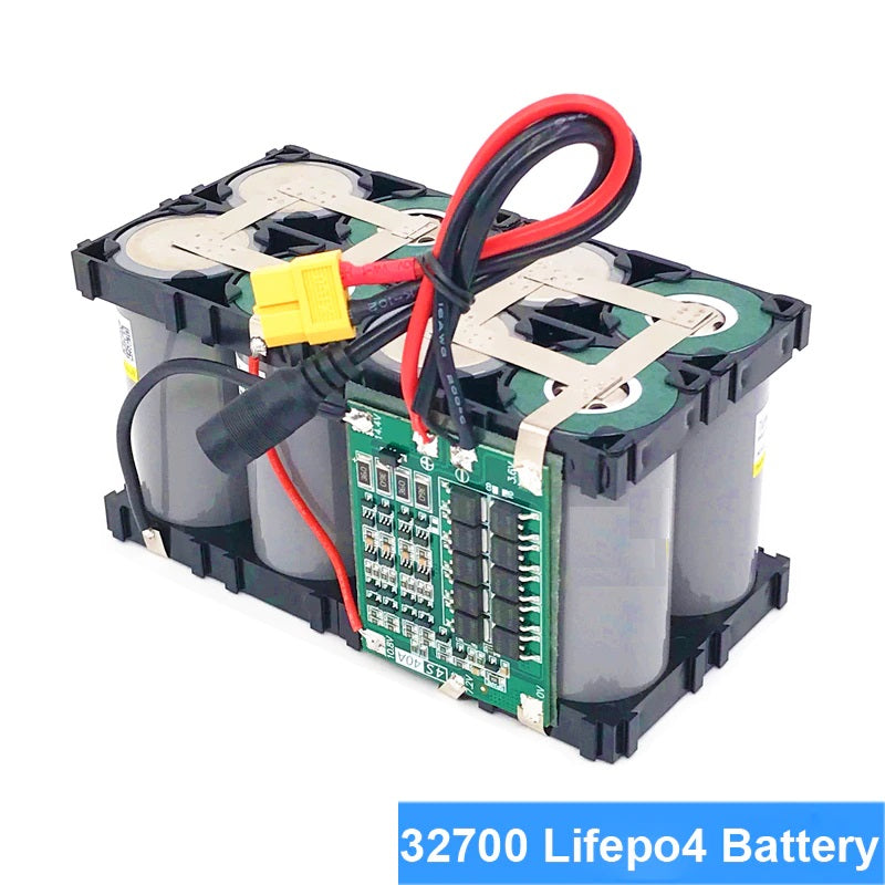 12V 12Ah LiFePo4 Battery Pack 12.8V 4S2P with 40A Balanced BMS for DIY